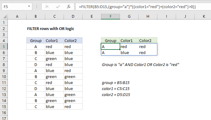 Count rows with OR logic - Excel formula | Exceljet